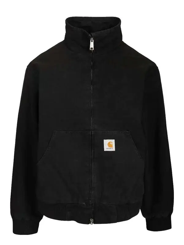 Carhartt Work In Progress Ravon Logo-patch Bomber Jacket - Black