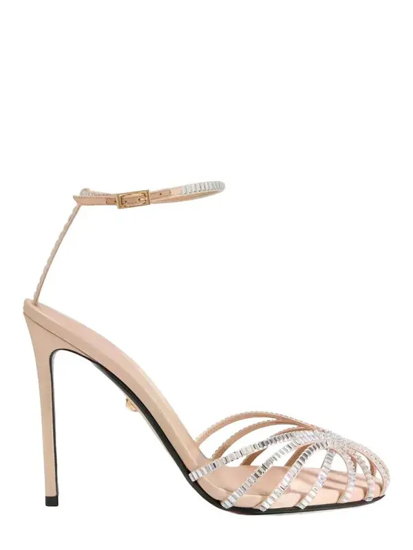 ALEVI MILANO Crystal-embellished Strap Sandals - Neutrals