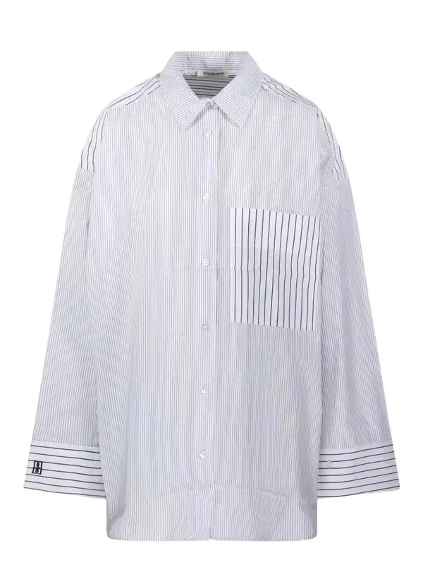 BY MALENE BIRGER Derris Pinstripe Shirt - White