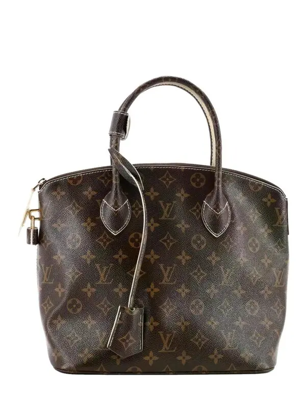 LOUIS VUITTON Lockit Handbag Monogram Fetish Canvas Satchel - Brown