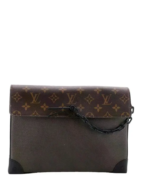 LOUIS VUITTON Pochette Voyage Steamer Clutch - Black