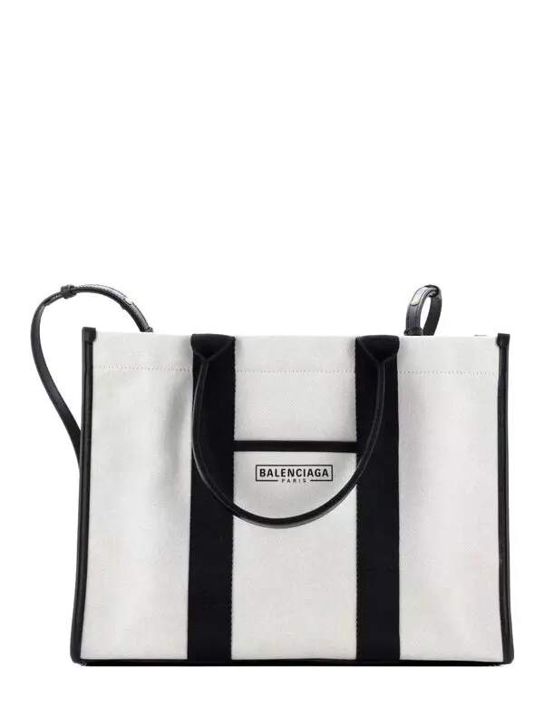 Balenciaga Hardware Canvas Medium Tote Bag - Neutrals