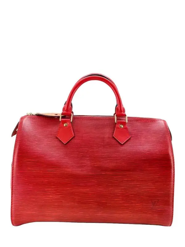 LOUIS VUITTON Speedy Handbag Epi Leather 30 - Red