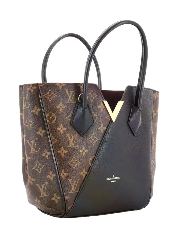 LOUIS VUITTON Kimono Handbag Monogram Canvas And Leather Pm Tote Bag - Black