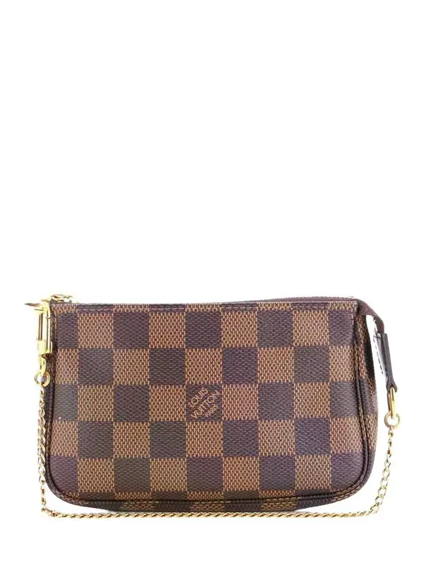 LOUIS VUITTON Pochette Accessoires Damier Mini Clutch - Brown