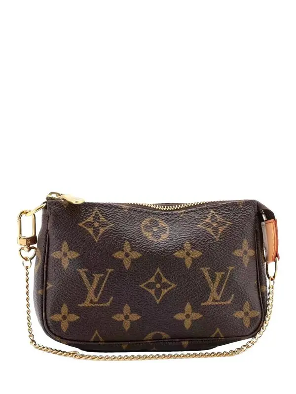 LOUIS VUITTON Pochette Accessoires Monogram Canvas Mini Clutch - Brown