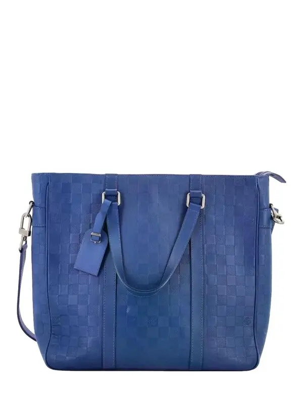 LOUIS VUITTON Tadao Handbag Damier Infini Leather Mm - Blue