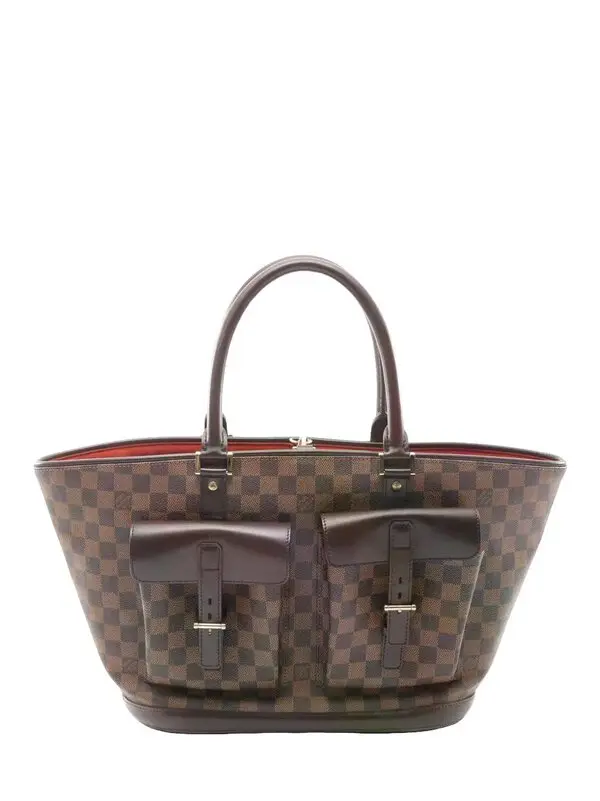 LOUIS VUITTON 2004 Damier Ebene Manosque Gm Tote Bag - Brown