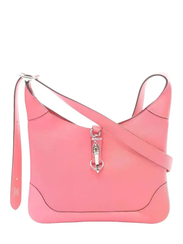 Hermès 2020 Evercolor Trim Duo 24 Crossbody Bag - Pink