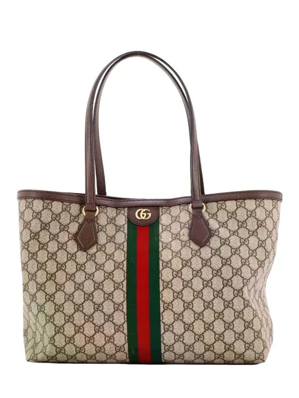 Gucci Ophidia Gg Coated Canvas Medium Tote Bag - Brown