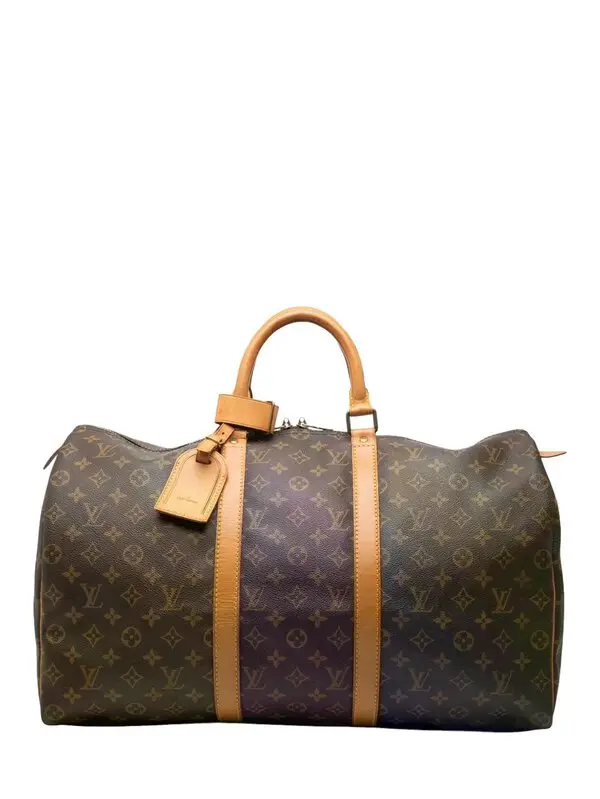 LOUIS VUITTON 1990 Monogram Keepall 50 Travel Bag - Brown