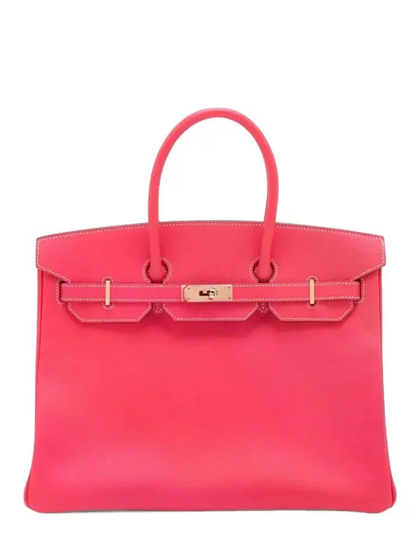 Hermès Epsom Candy Verso Birkin Retourne 35 Handbag - Pink