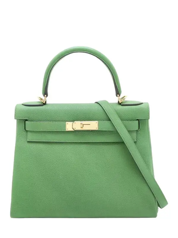 Hermès 2023 Togo Kelly Ii Retourne 28 Satchel - Green