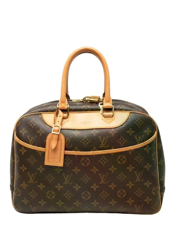 LOUIS VUITTON 1998 Monogram Deauville Handbag - Brown