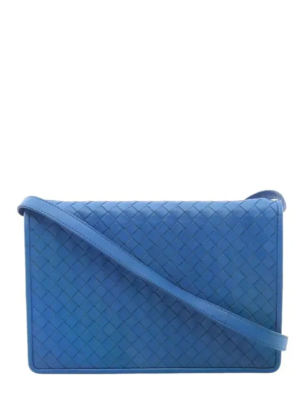 Bottega Veneta 2012-2026 Nappa Intrecciato Crossbody Bag - Blue