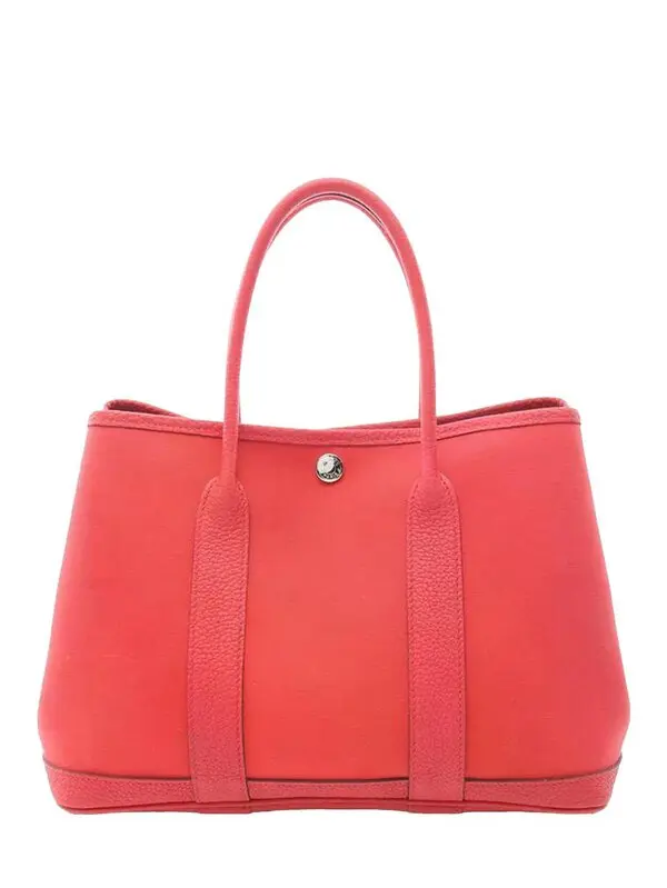 Hermès 2018 Toile And Negonda Garden Party 30 Tote - Red