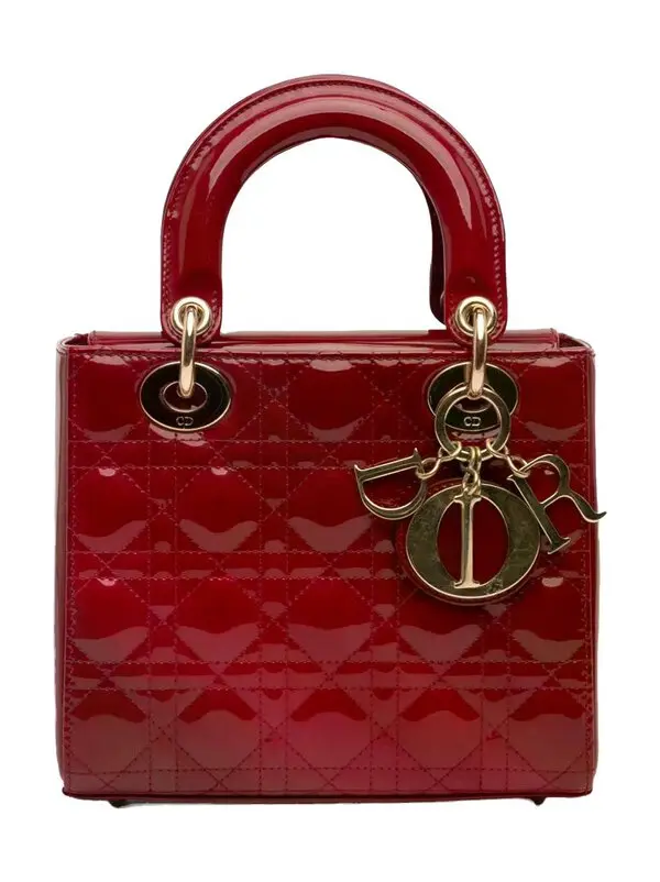 Dior 2021 Small Cannage Lady Satchel - Red