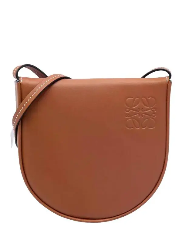 Loewe Small Soft Calfskin Heel Pouch Crossbody Bag - Brown