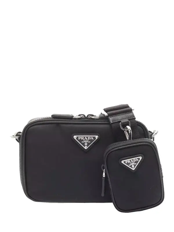Prada 2013-2026 Tessuto Brique Crossbody Bag - Black