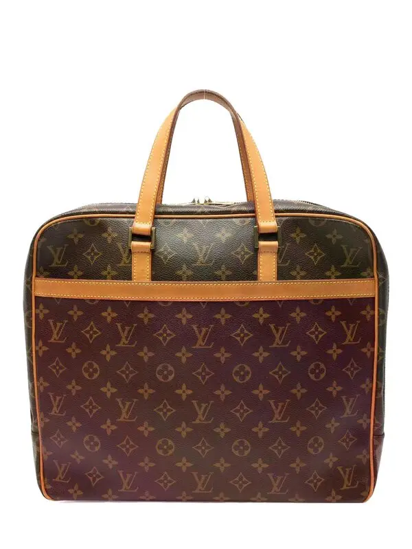 LOUIS VUITTON 2001 Monogram Porte Documents Pegase Business Bag - Brown