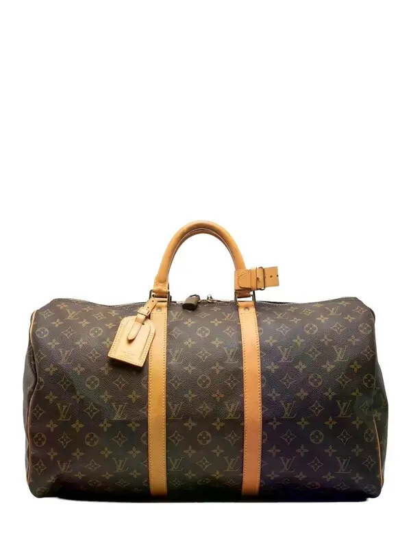 LOUIS VUITTON 1996 Monogram Keepall 50 Travel Bag - Brown