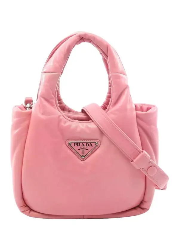 Prada 2013-2026 Padded Leather Satchel - Pink