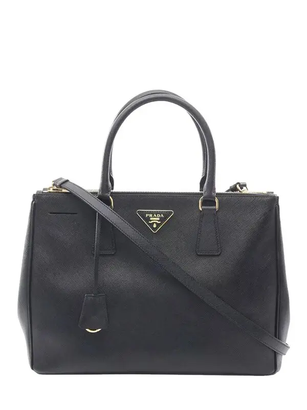 Prada Large Saffiano Lux Galleria Satchel 2010-2025 - Black