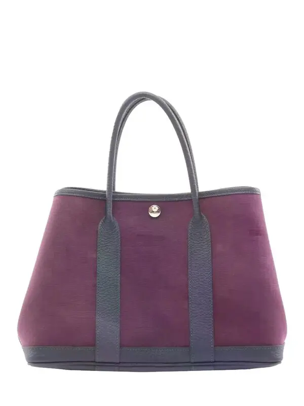 Hermès 2019 Toile And Negonda Garden Party 30 Satchel - Purple