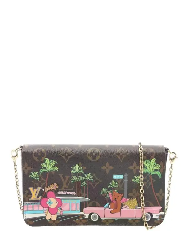 LOUIS VUITTON 2021-2026 Monogram Christmas Animation Vivienne Holywood Pochette Felicie - Brown