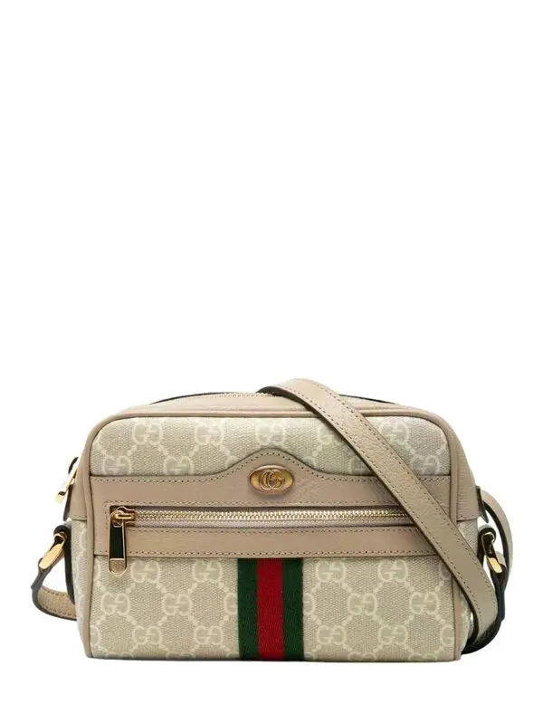 Gucci Mini Gg Supreme Ophidia Crossbody Bag - Brown