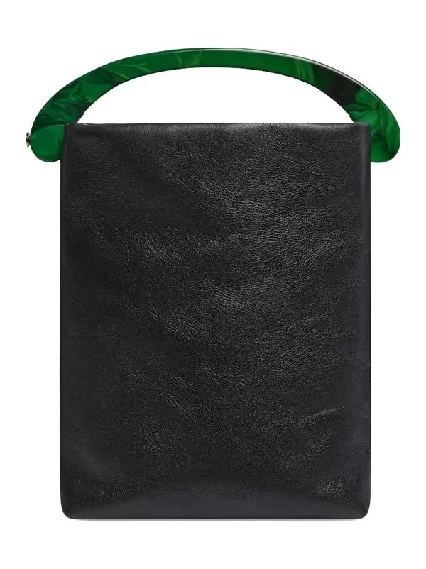 Dries Van Noten Micro Leather Tote - Black