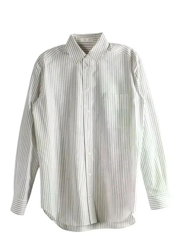 THE ROW Striped Shirt With Pocket - White