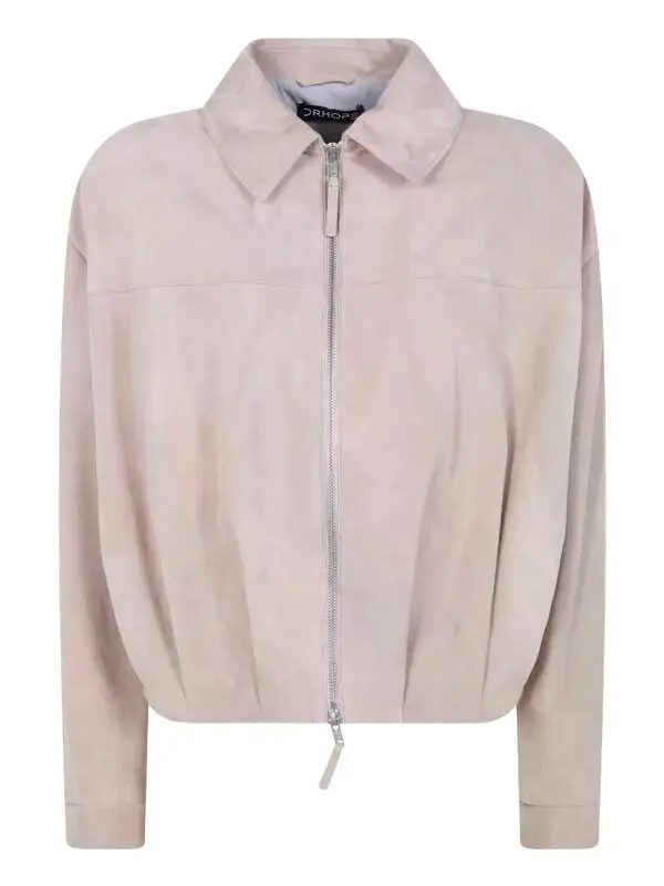 DRHOPE Suede Zip Jacket - Neutrals