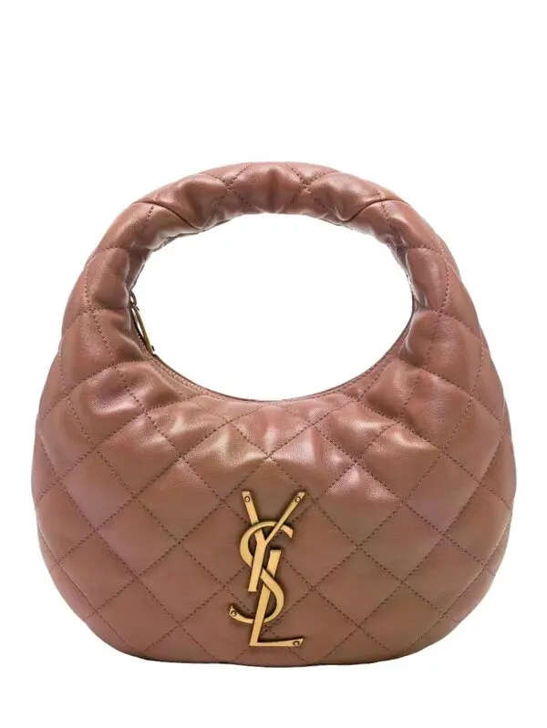 Saint Laurent Baby Icarino Quilted Logo Tote - Brown