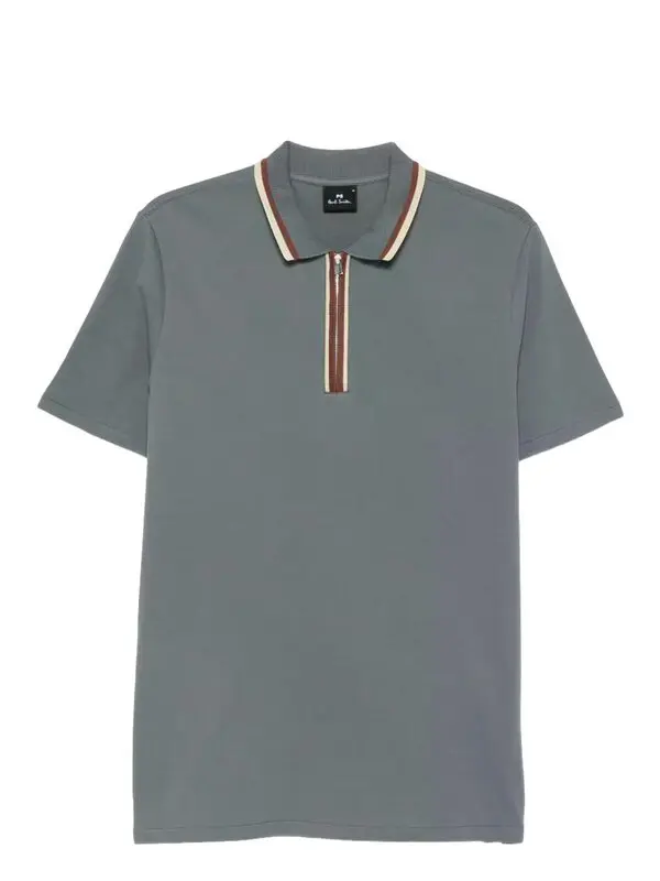 Paul Smith Zip-neck Polo Shirt - Blue