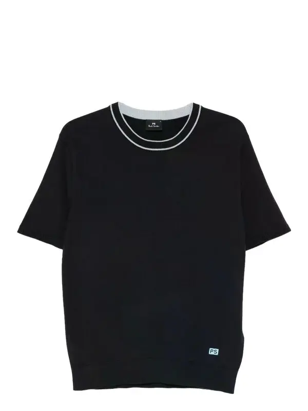 Paul Smith Logo-embroidered T-shirt - Blue