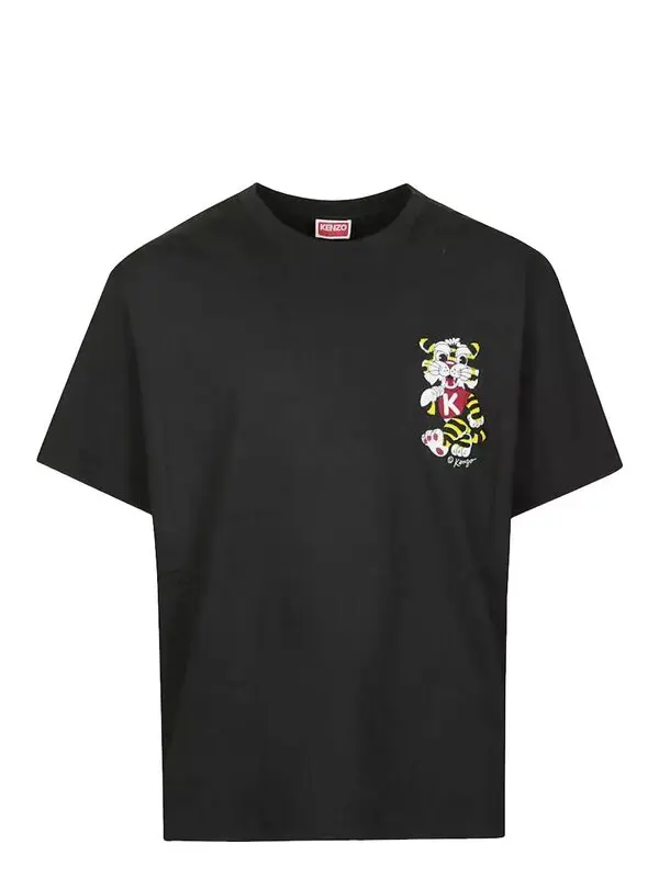 Kenzo Wild Tiger Cartoon Print T-shirt - Black