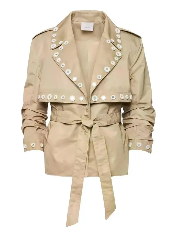 Cinq À Sept Yates Short Trench Jacket - Neutrals