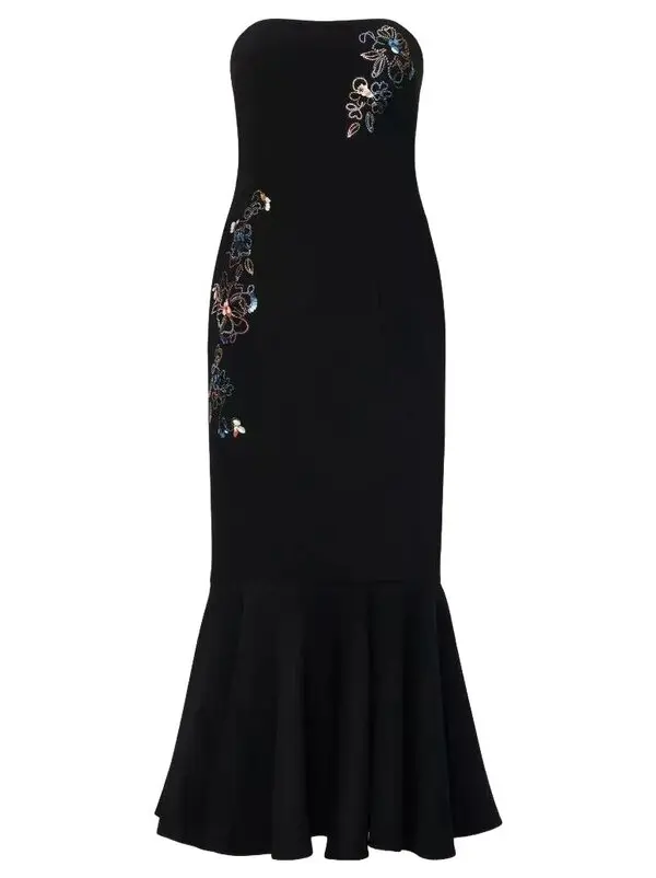 Cinq À Sept Juniper Embellished Trumpet Dress - Black