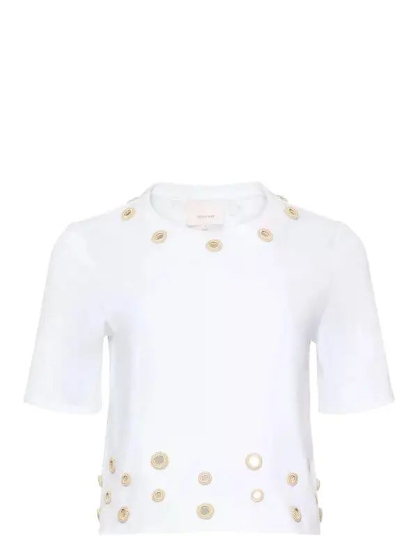 Cinq À Sept Bessy Crochet-embellished T-shirt - White