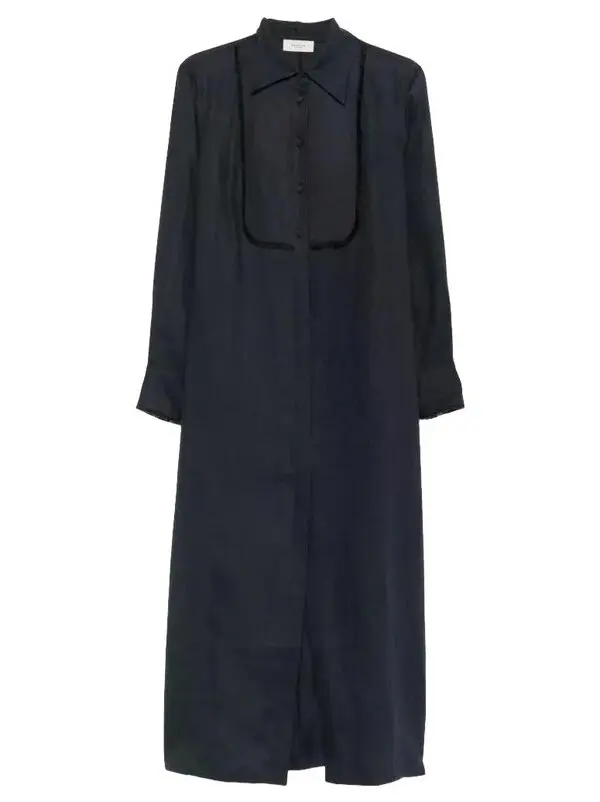 Agnona Ribbon Trim Shirt Dress - Blue