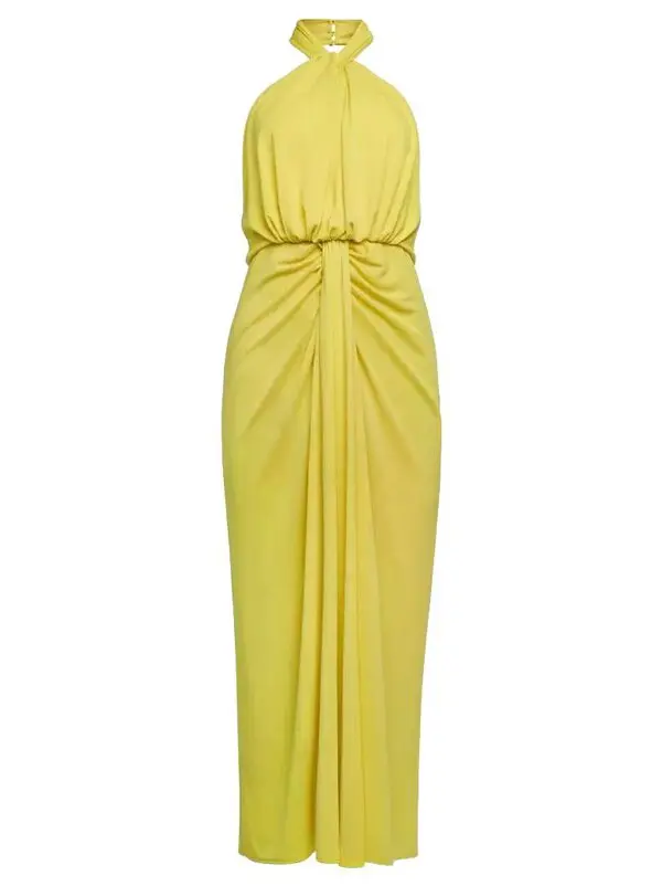 Cinq À Sept Kaily Halterneck Dress - Yellow