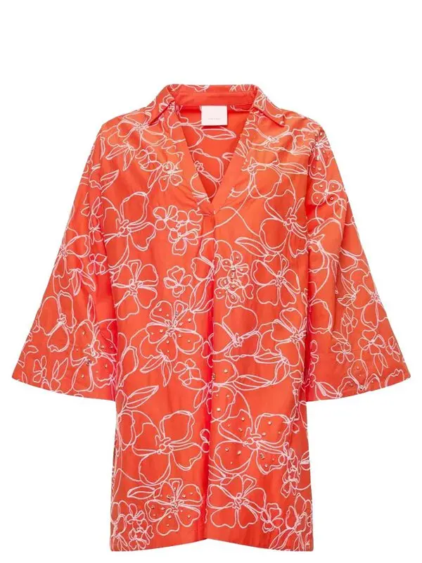 Cinq À Sept Arcia Floral Kaftan Dress - Orange
