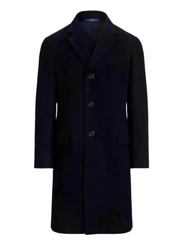 Polo Ralph Lauren Button Melton Topcoat - Blue