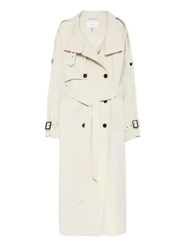 GESTUZ Belted Trench Coat - Neutrals