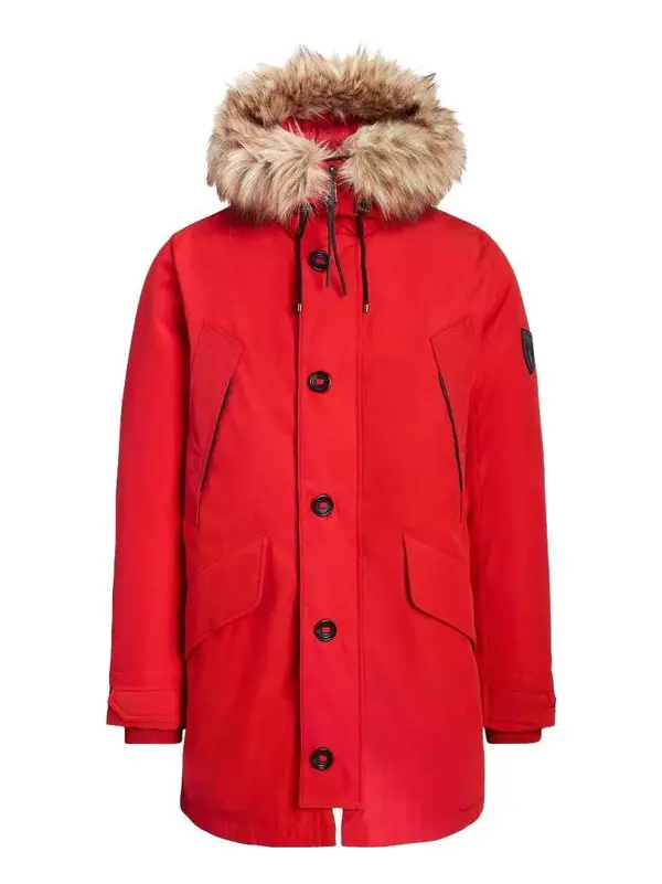 Polo Ralph Lauren Buttoned Hooded Jacket - Red