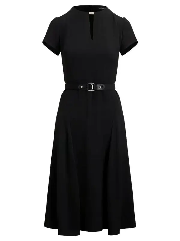 Ralph Lauren Keyhole-detail Midi Dress - Black