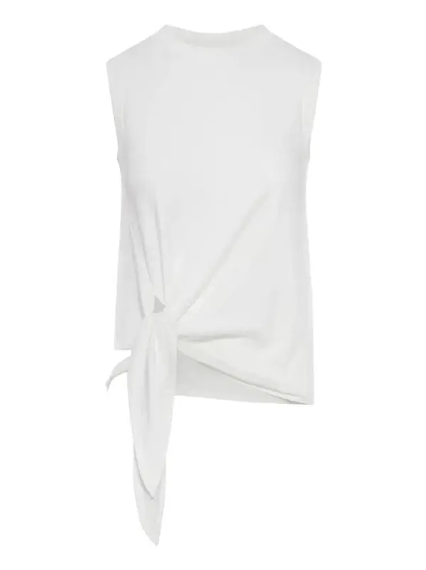 JW Anderson Knotted Hem Cotton Tank Top - White
