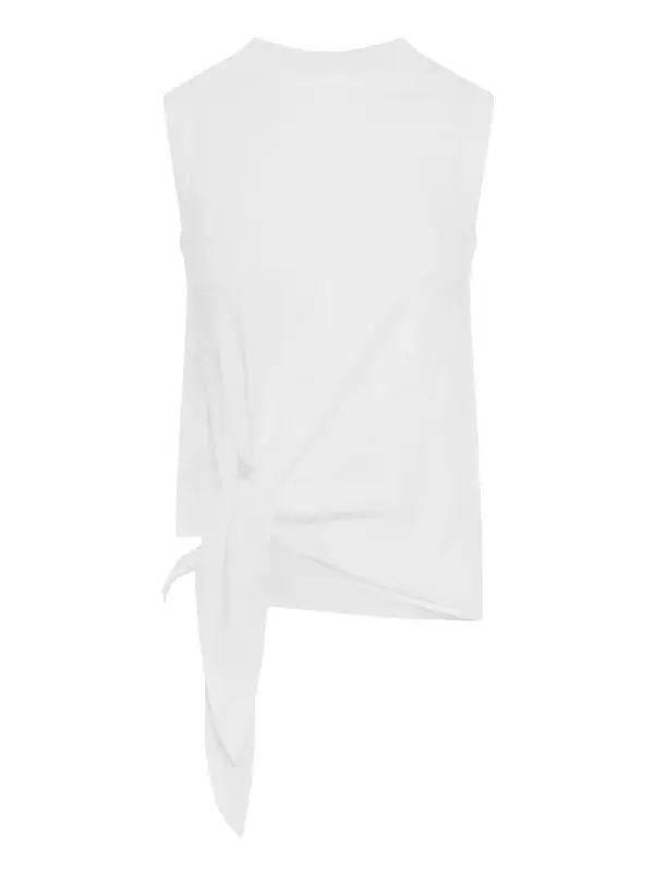 JW Anderson Knotted Hem Cotton Tank Top - White