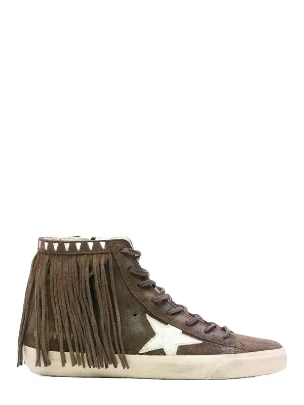 GOLDEN GOOSE Francy Star High-top Sneakers - Brown